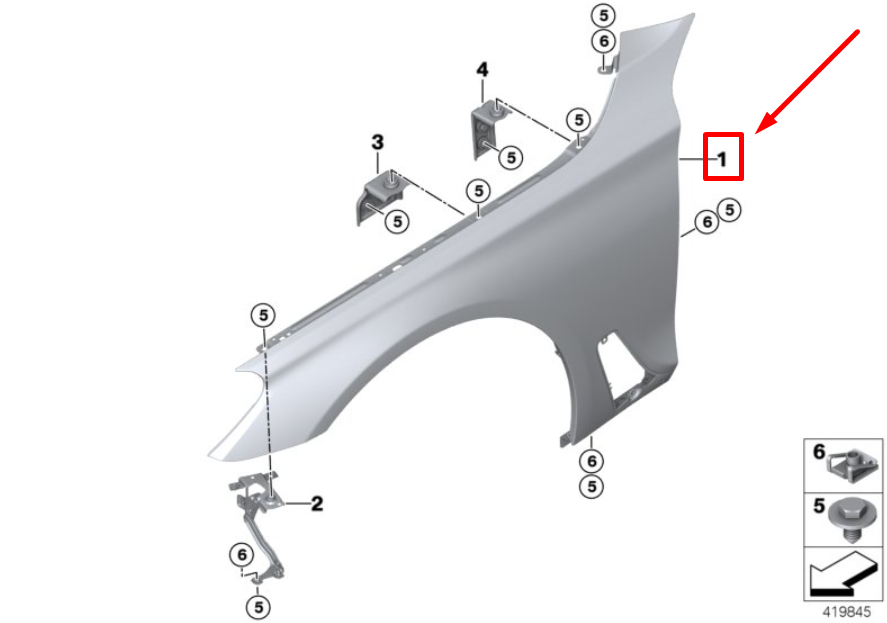 BMW 7 G11, G12 Kotflügel vorne rechts 7475306 41007475306 NEU ORIGINAL ...