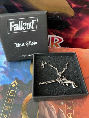 Fallout 4 76 New Vegas Lucky Revolver Pedant Necklace Charm SS Figure ...