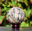 Large 120MM Natural Green Tree Agate Stone Healing Metaphysical Sphere ...