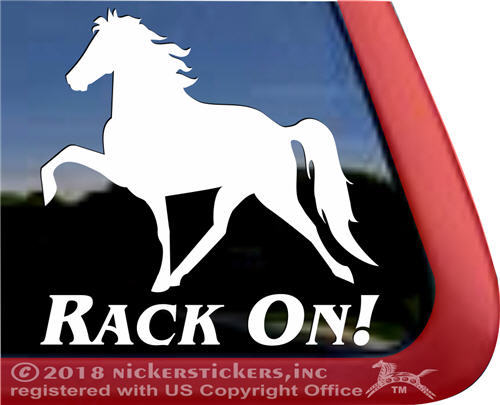 RACK ON! | High Quality Vinyl Racking Horse Trailer Window Decal ...