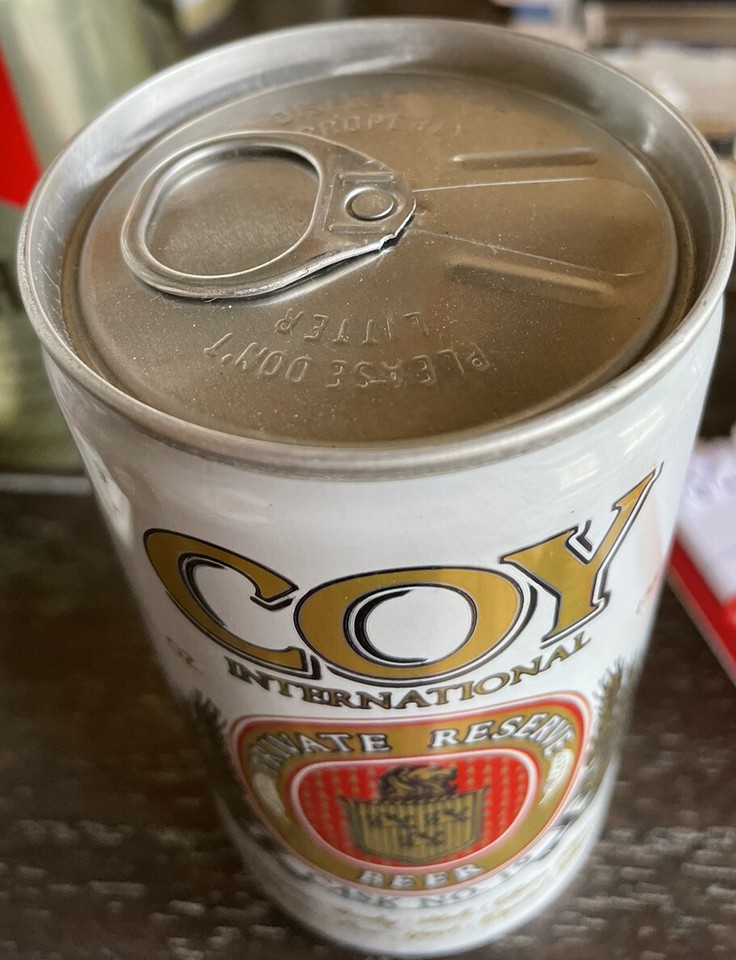 Coy International Beer Can. Brewed by Pearl. 12 oz. Pull Ring. Early ...