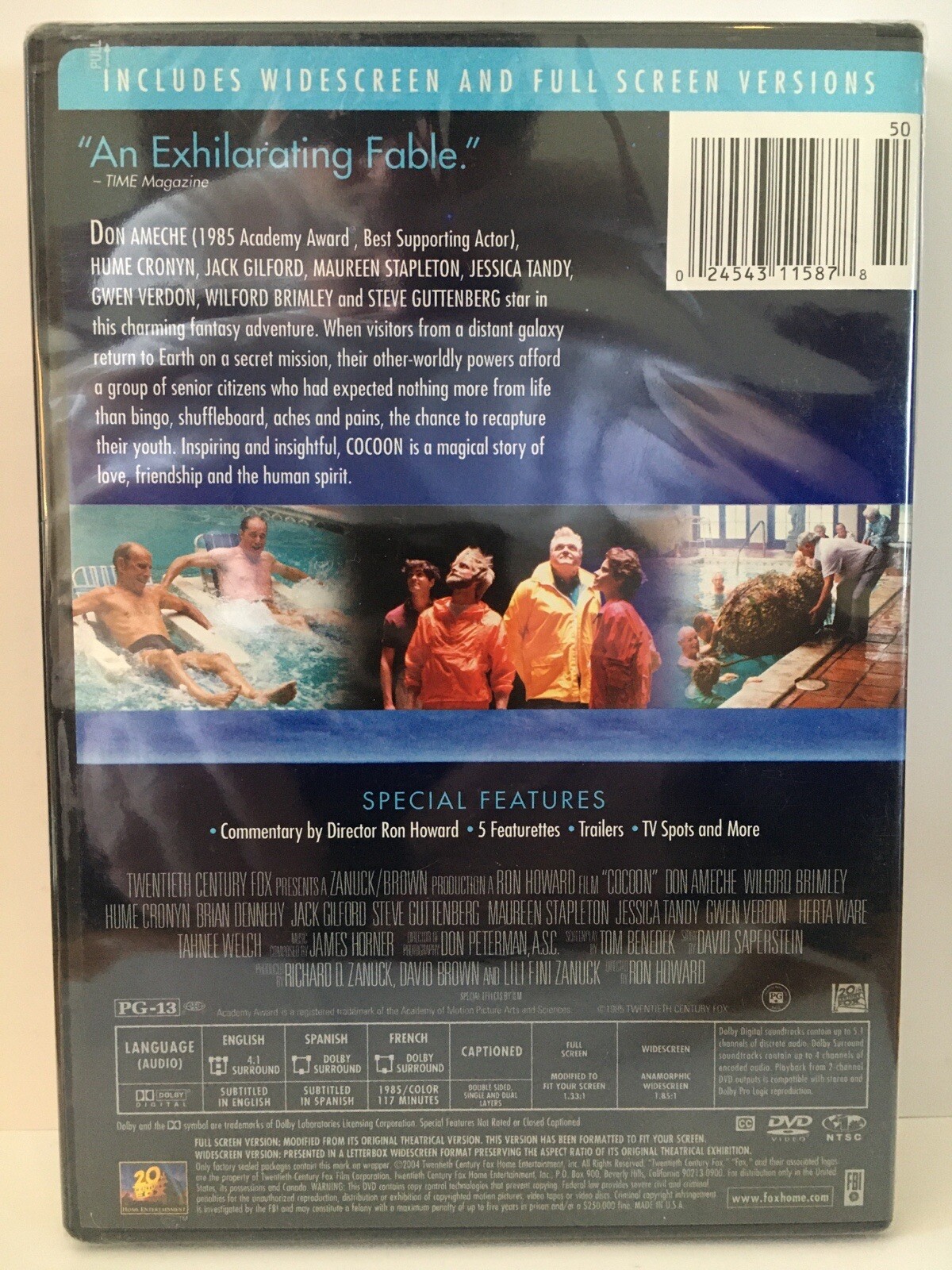 Cocoon DVD 2004 REGION 1 Full & Widescreen OSCAR WINNER Ron Howard RARE ...