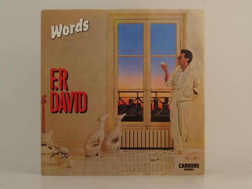 F.R DAVID WORDS (2) (78) 2 Track 7" Single plus Picture Sleeve CARRERE ...
