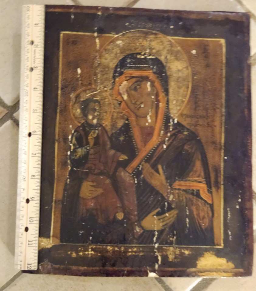 Rare Antique Orthodox Russian Icon Mother Of God of Three hands ...