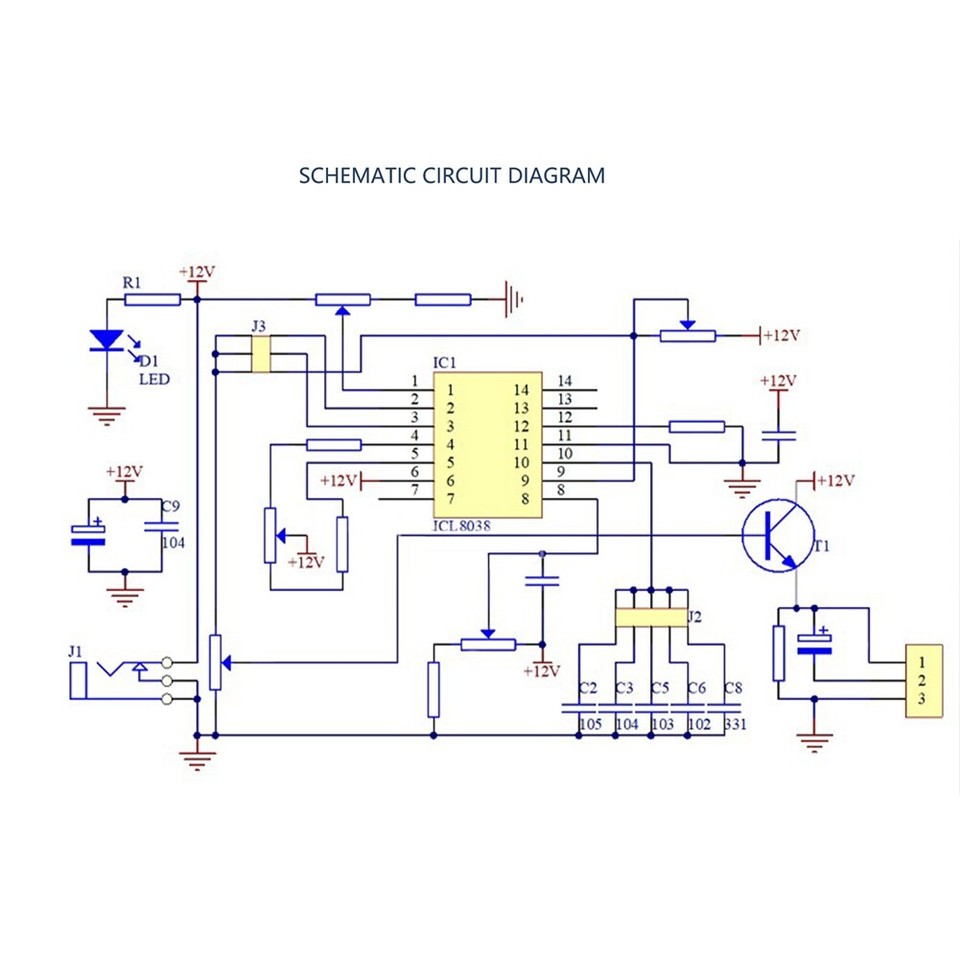 5X(ICL8038 Function Generator Module Sine Square Triangle Generators ...