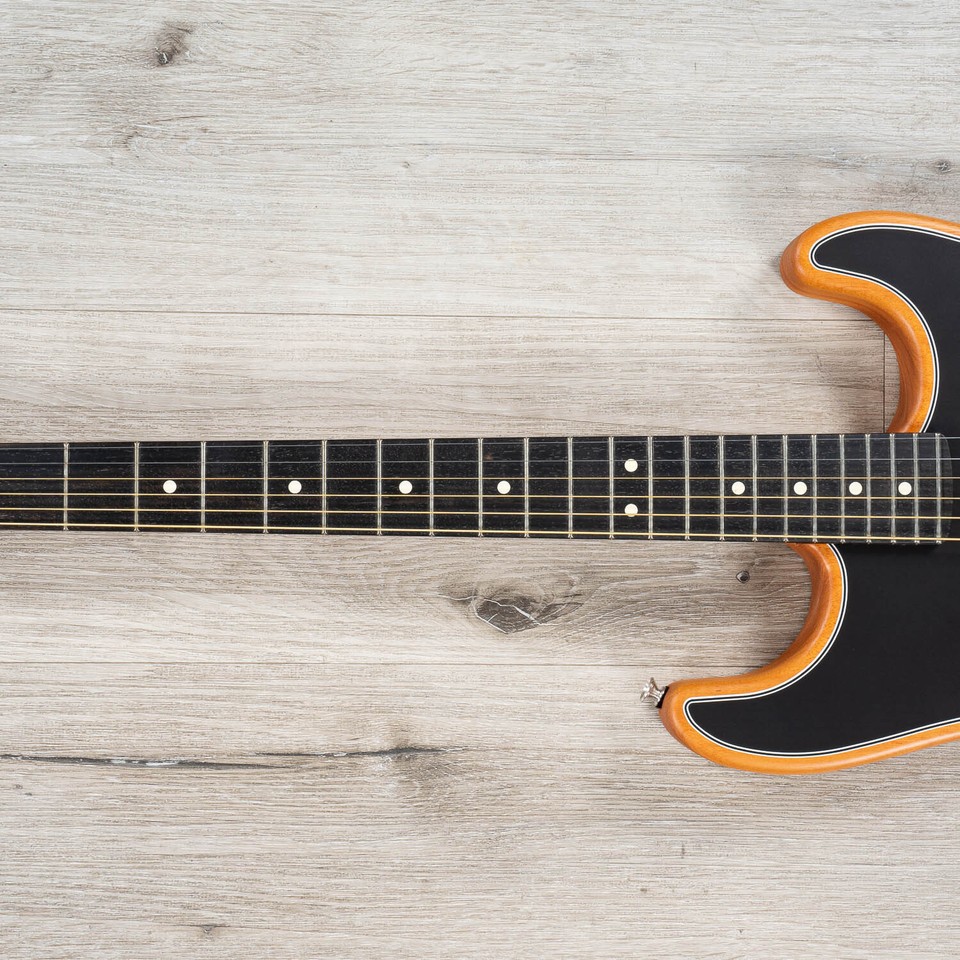 Fender American Acoustasonic Stratocaster Guitar, Ebony, Matte Black (B ...