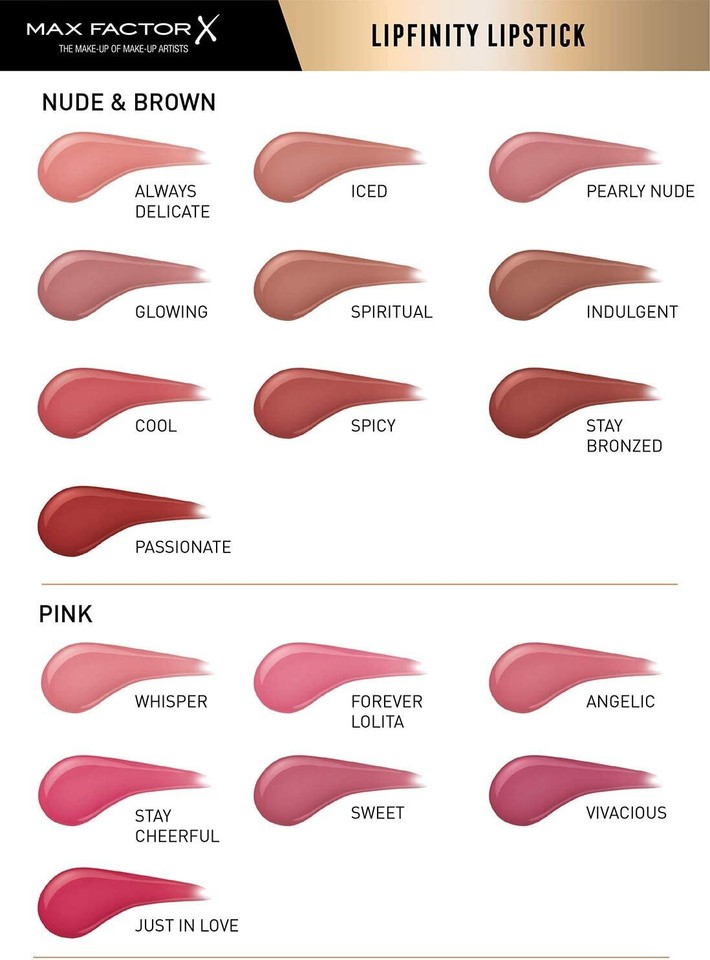 Max Factor Lipfinity 24HR Lip Colour Lipstick ~ Select Your Shade ...