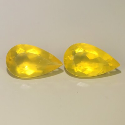 4.06CTS _SPARCLING_NATURAL LEMON COLOR_FIRE OPAL PAIR_REF VIDEO | eBay
