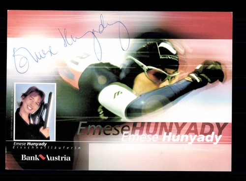 Emese Hunyady Autogrammkarte Eisschnellauf Original Signiert + A 227709 ...