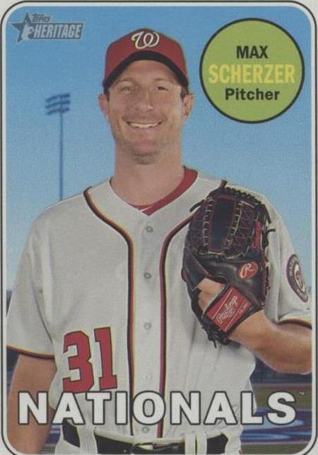 2018 Topps Heritage - Max Scherzer #67 Color Swap for sale online | eBay