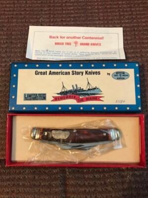 Boker Great American Story Knife 1778 "REMEMBER THE MAINE" NEW IN BOX ...