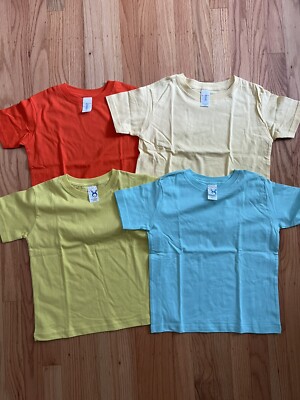 4T Unisex Toddler Blank Cotton Tee Crew - sample pack (4) various ...