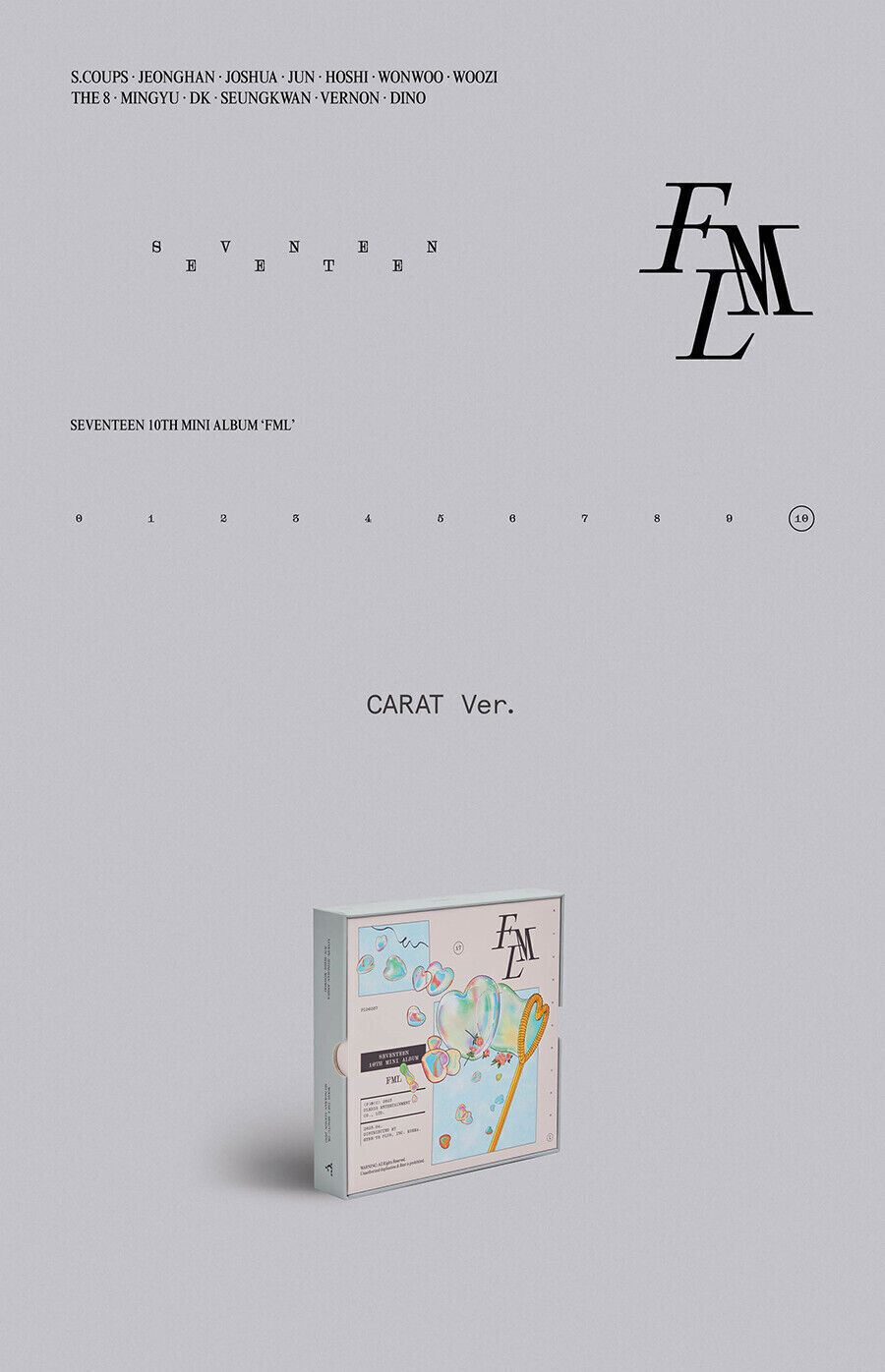 SEVENTEEN [FML] 10th Mini Album CARAT Ver. CD+Binder+PhotoBook+Lyric ...