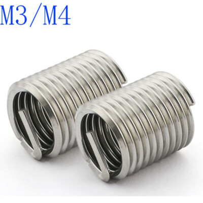 M3 x 0.5 M4 Helicoil Thread Insert 304 Stainless Steel Thread Repair ...