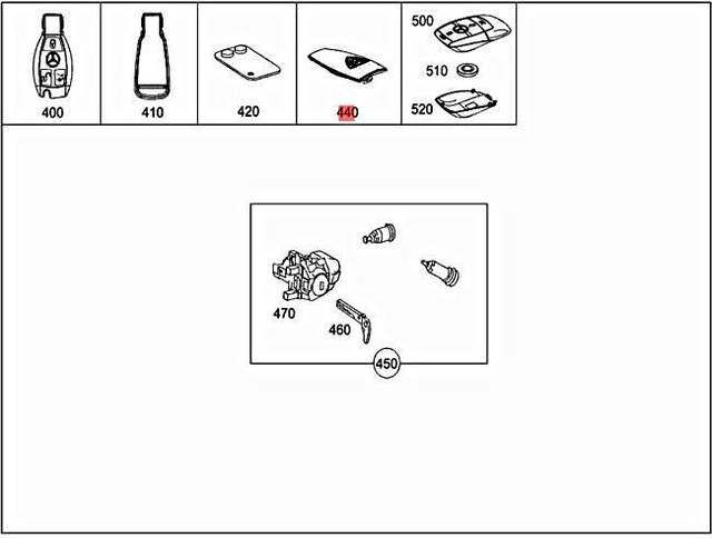 Genuine Mercedes-Benz Key Housing Cover 0007600400 OEM for sale online ...