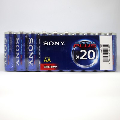 Sony Stamina Plus Alkaline AM3 AA LR6 Batteries Xtra Power Stilo 1.5V ...