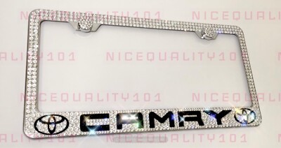 Camry License Plate Frame Holder Made w/ Swarovski Crystals | eBay