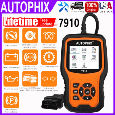 Autophix 7910 OBD2 Scanner All System ABS SRS TPMS Diagnostic Tool Code ...