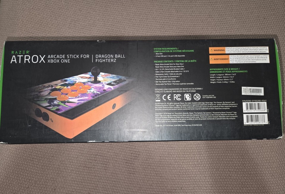 DRAGON BALL FIGHTERZ RAZER ATROX ARCADE STICK - XBOX ONE & PC New ...