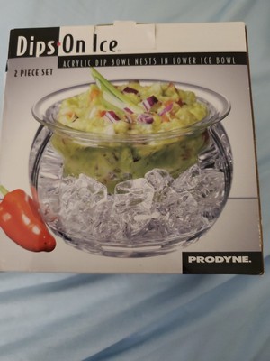 Dips on Ice, 16 Oz Chiller Dip Bowl, Clear, Acrylic Prodyne AB-64 | eBay