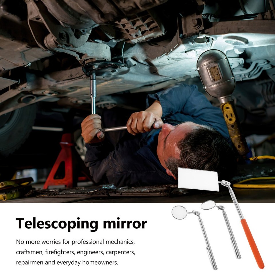 3Pcs Flexible Inspection Mirror Inspection Telescopic Mirror Handheld ...