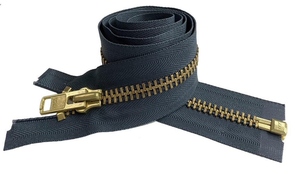 YKK #10 Brass Metal Separating Zippers Extra Heavy- Duty Jacket Made in ...