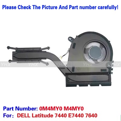 New For DELL Latitude 7440 7640 CPU COOLING FAN HEATSINK 2023 0M4MY0 | eBay