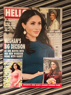 Hello Magazine Meghan Markle Kate Middleton Amy Jackson Myleene Klass ...