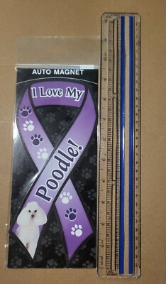 I LOVE MY POODLE car or truck magnet L 9.25" × W 3.85" | eBay
