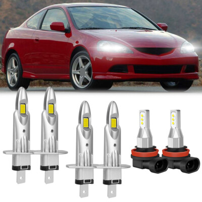 For Acura RSX 2004 2003 2002 LED Headlight High/Low Fog Light Bulbs ...