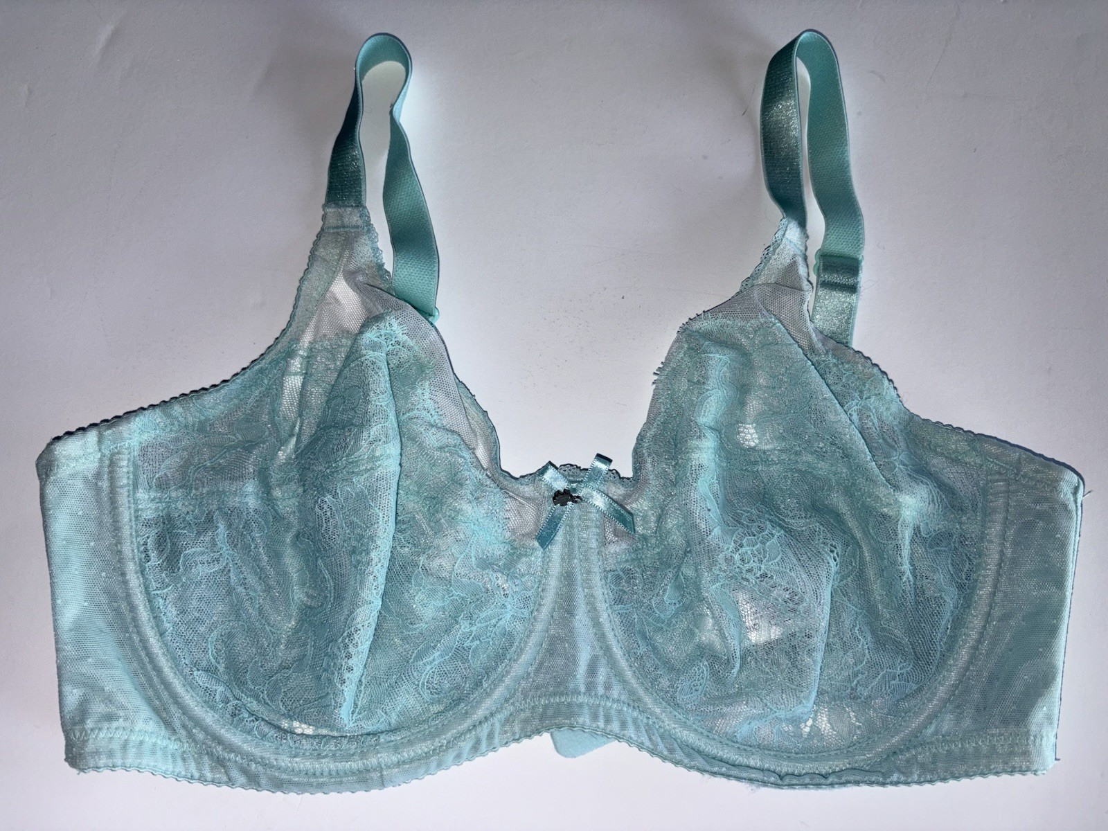 Wacoal 855186 Lace Aqua Bra Size 36 D Excellent Unde… - Gem