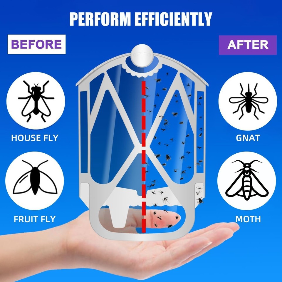 8-24PCS Flying Insect Trap Refills Compatible for ZEVO, Indoor Fruit ...