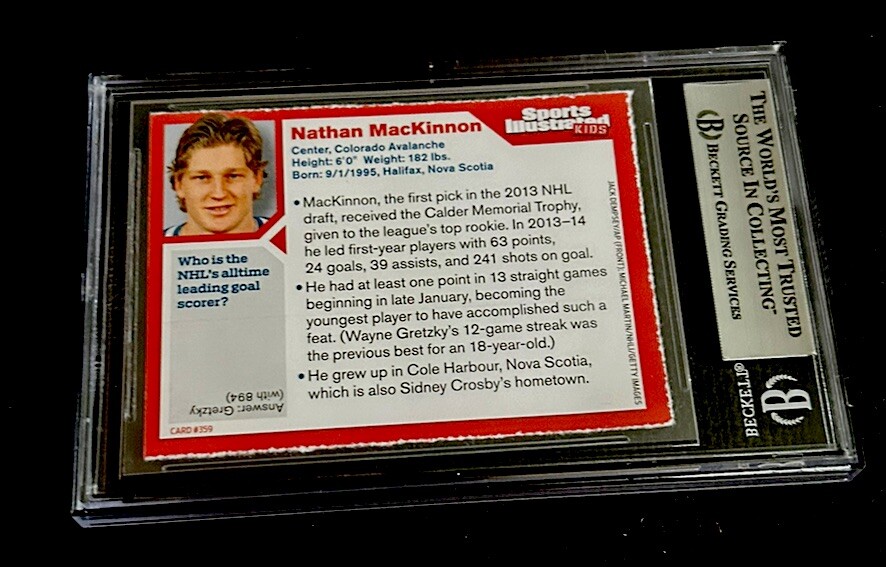 NATHAN MACKINNON ROOKIE RARE SPORTS ILLUSTRATED FOR KIDS SI AVALANCHE ...
