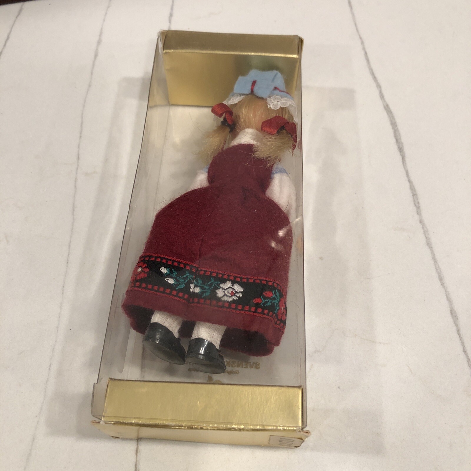 Svensk Folkdrakt Doll Smaland W/Box, Collector Doll, Vintage Swedish ...