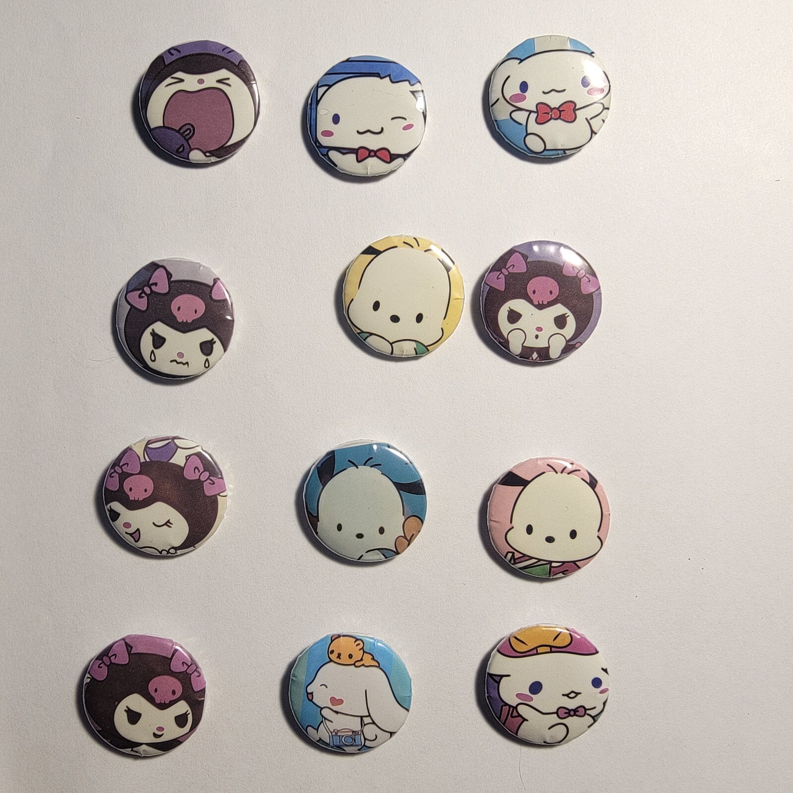 Set of Twelve 1" Sanrio button pins cartoon | eBay