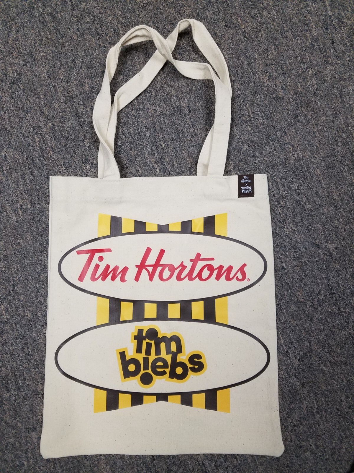 Tim Hortons Tim Biebs Justin Bieber Collection Canvas Tote Bag | eBay