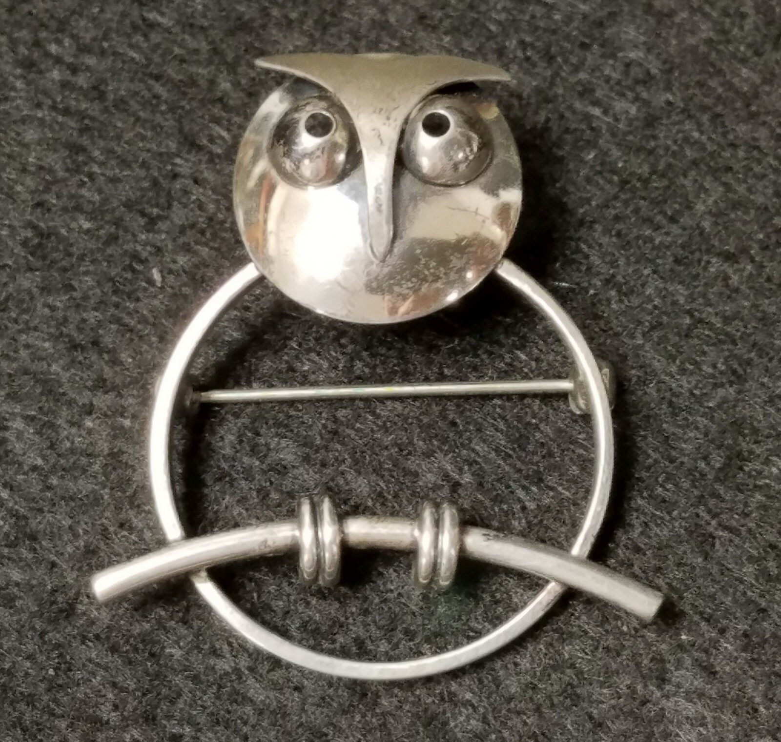 Vintage Beau Sterling Owl Brooch Pin | eBay