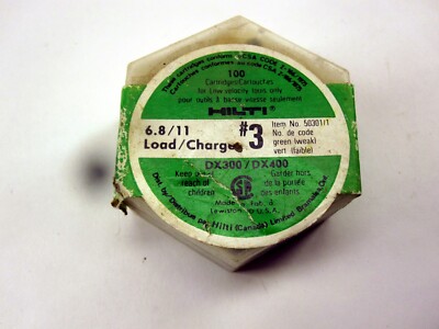 Hilti 50302/9 DX 300/DX 400 Cartridges Green 6.8/11 Cal | eBay