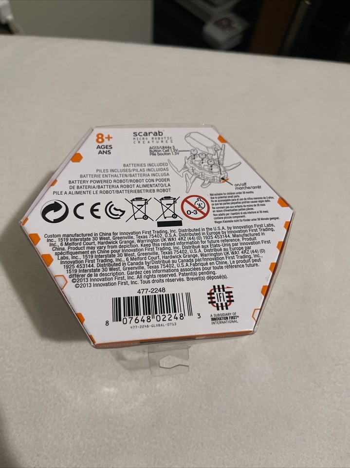 Hexbug Scarab Micro Robotic Creature. Red. Flipping. Hex Bug. NIP ...