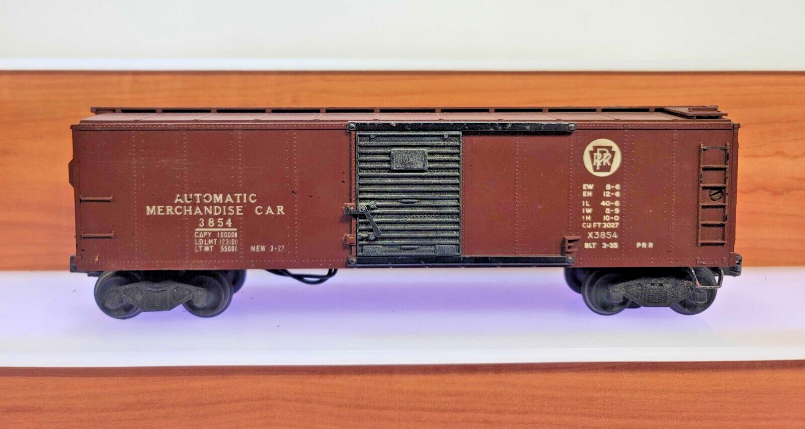 Lionel Postwar O Scale 3854 PRR Operating Merchandise Car With Box ...
