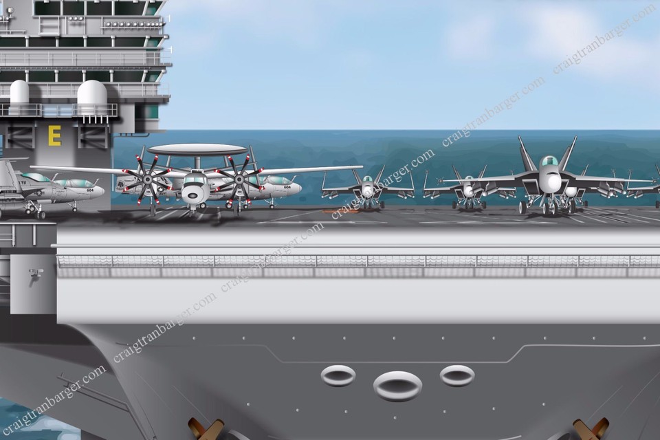 CVN76,aircraft,carrier,USS,Ronald Reagan,f18,hornet,ea6b,prowler,e2 ...
