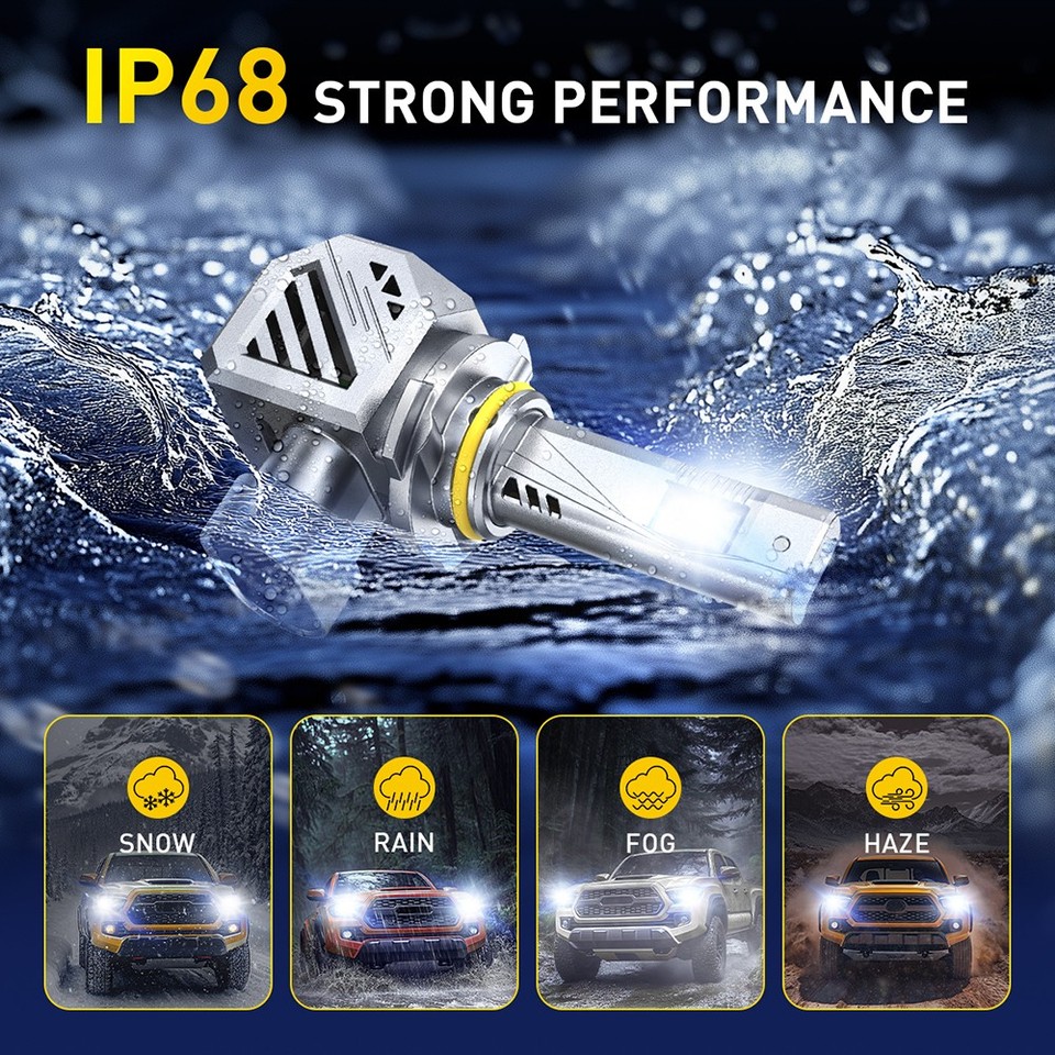 AUXITO 9005 HB3 LED Headlight Super Bright Bulbs Kit White High/Low ...