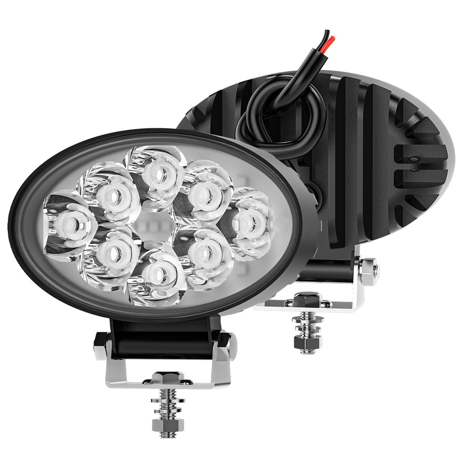 Oval LED Headlight 12V-24V IP68 Work Light fit Various JCB JOHN DEERE ...
