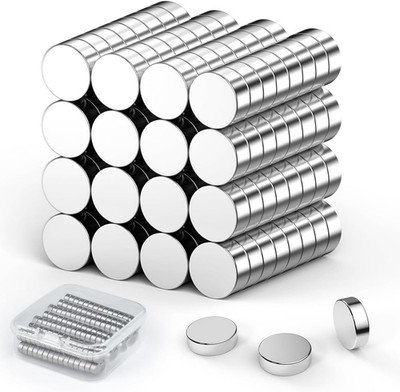 60-Piece Small Magnets – 6Mm X 3Mm Silver Mini Fridge Magnets for ...