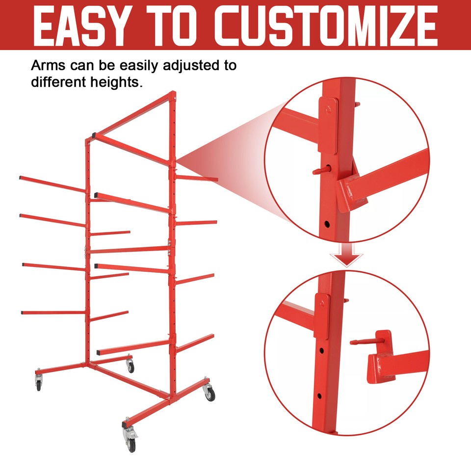 Auto Body Bumper Stand Double-Sided Holder Mobile Storage Rack Parts ...