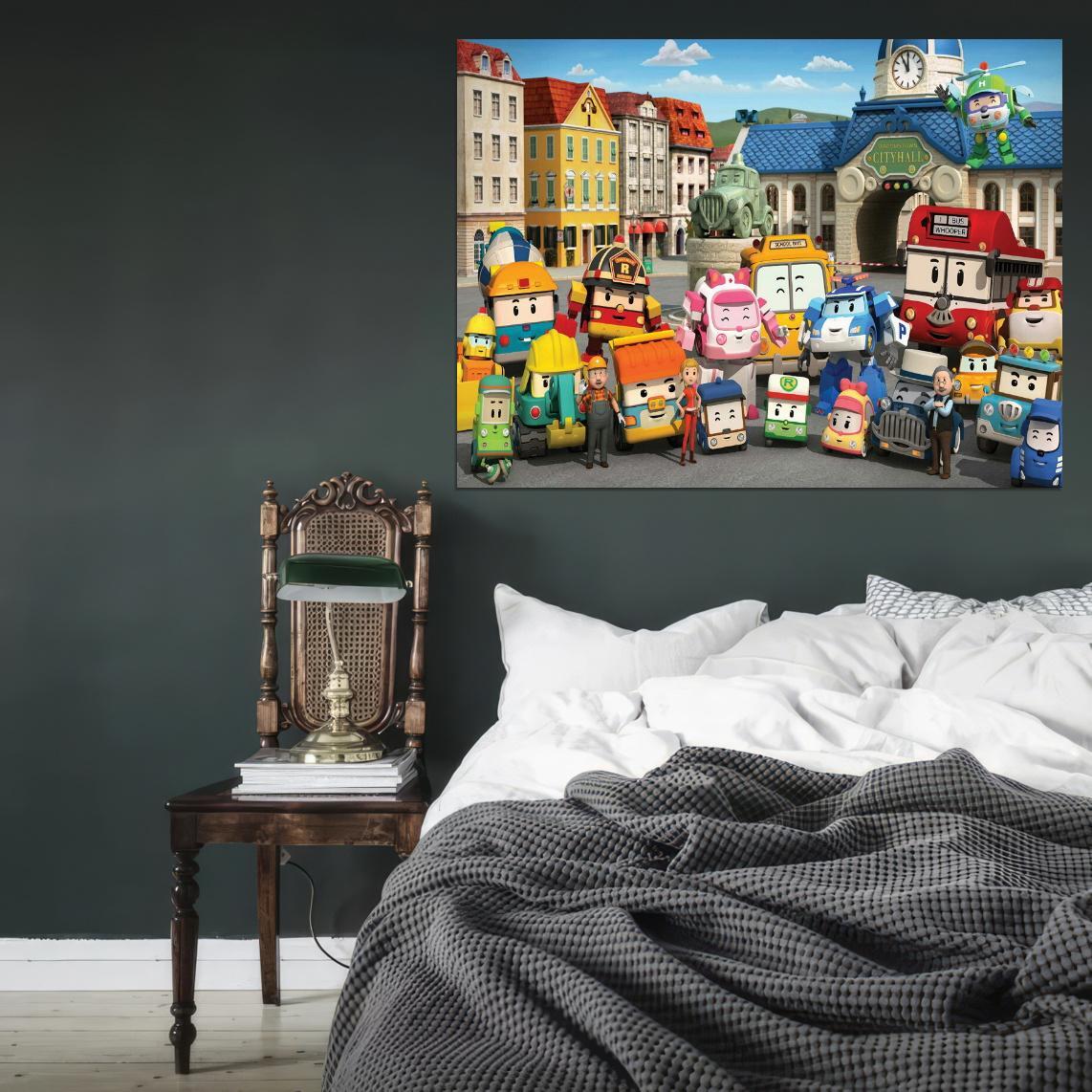 V8083 Robocar Poli All Characters City Cartoon Kids Cool Decor WALL ...