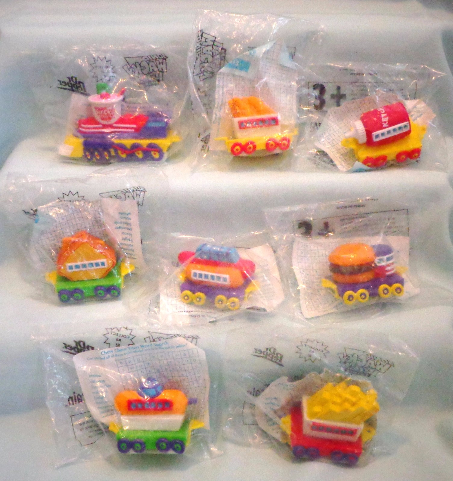 Sonic Drive In Wacky Chew Chew Food Train Kids Meal Pack Toy Set Dr ...