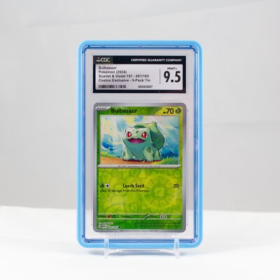 Pokemon Bulbasaur Reverse Holo #1 Scarlet & Violet 151 Costco - CGC 9.5 ...