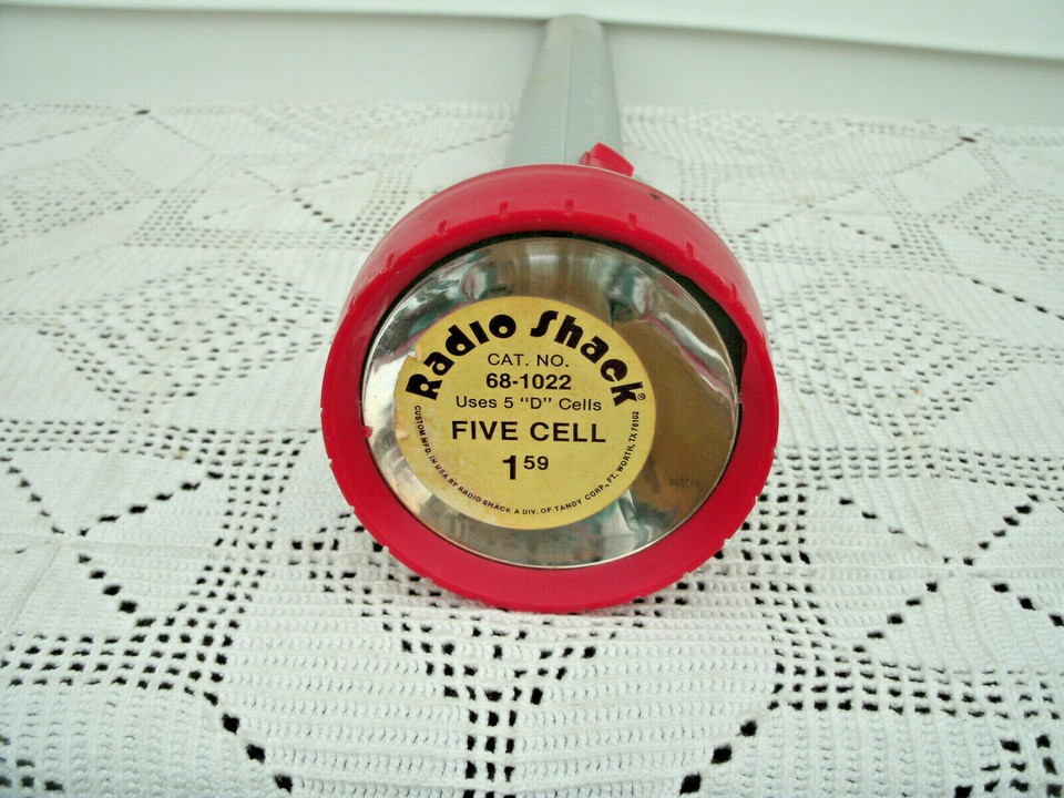 Vintage Retro *****RADIO SHACK FLASHLIGHT** #68-1022--Five Cell--Unused ...
