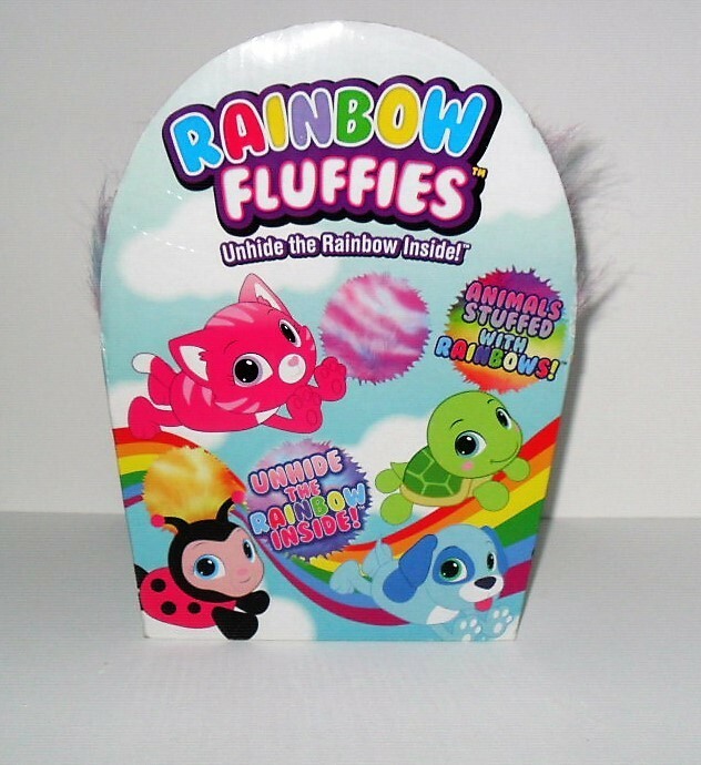 RAINBOW FLUFFIES 12" INCH PLUSH UNHIDE THE RAINBOW INSIDE BLUE PUPPY ...